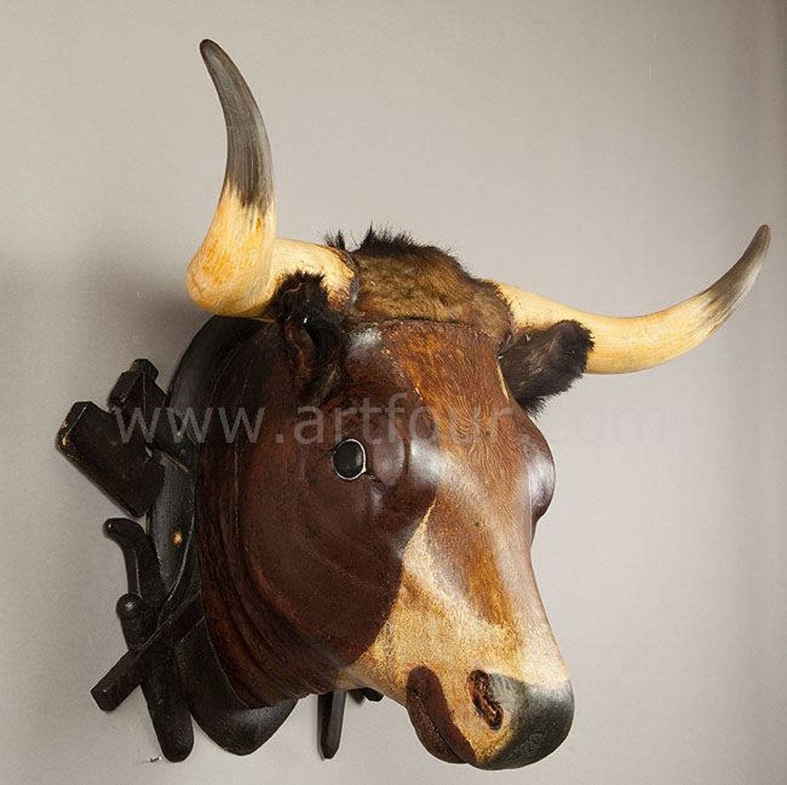Very Large Wooden Carved Bull Head From a Butchery Ca. 1880 - Etsy