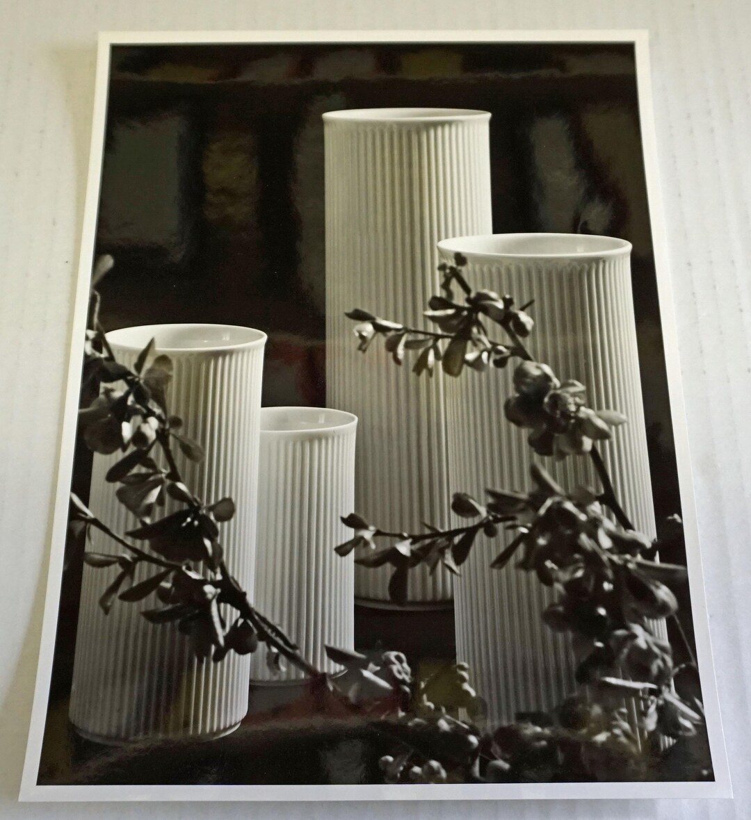 Willi Moegle Photography Silver Gelatin Print 4 White Porcelain Vases ...
