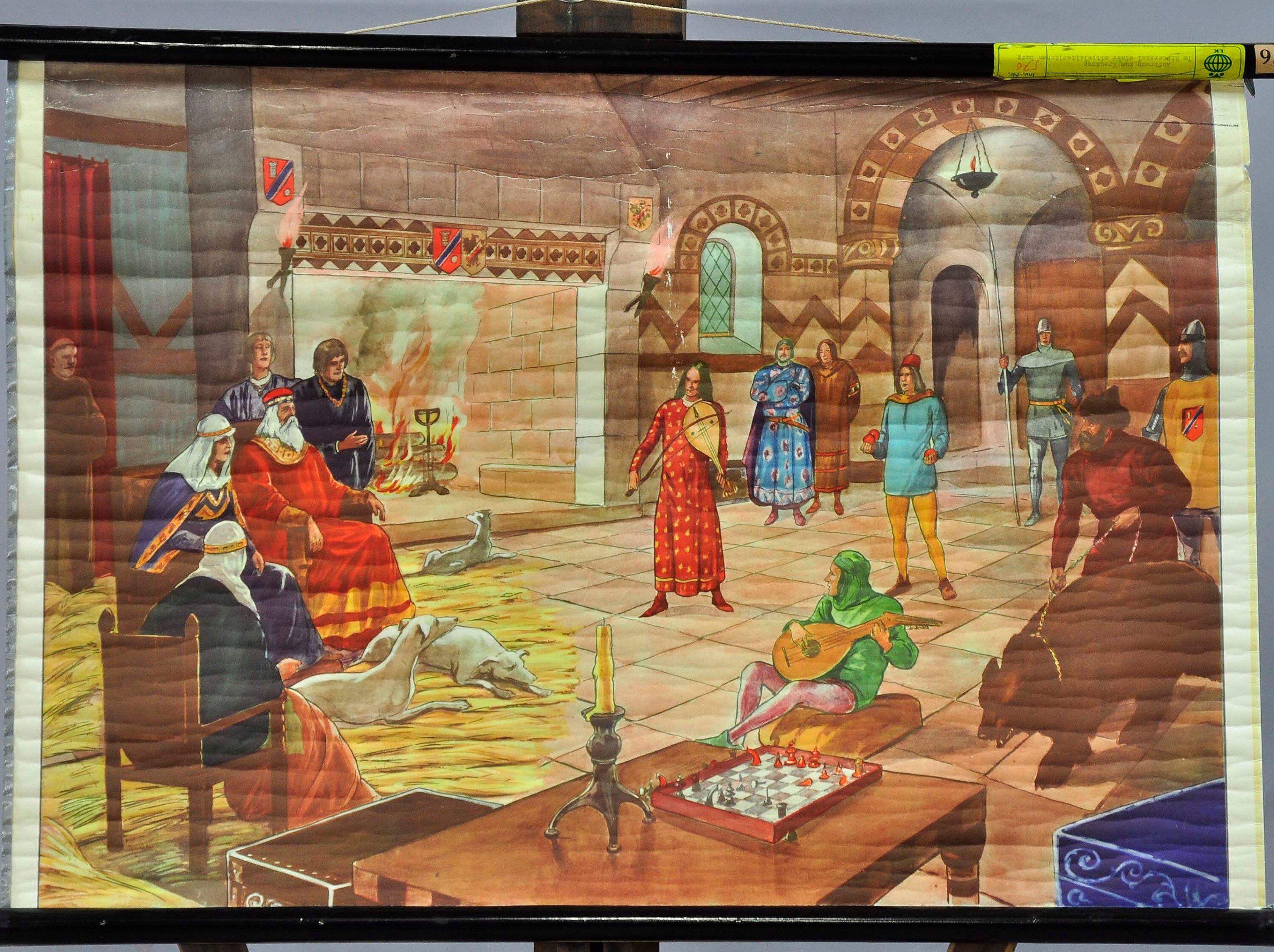 Double-sided Vintage Medieval Poster Rollable Wall Chart Crusadors ...