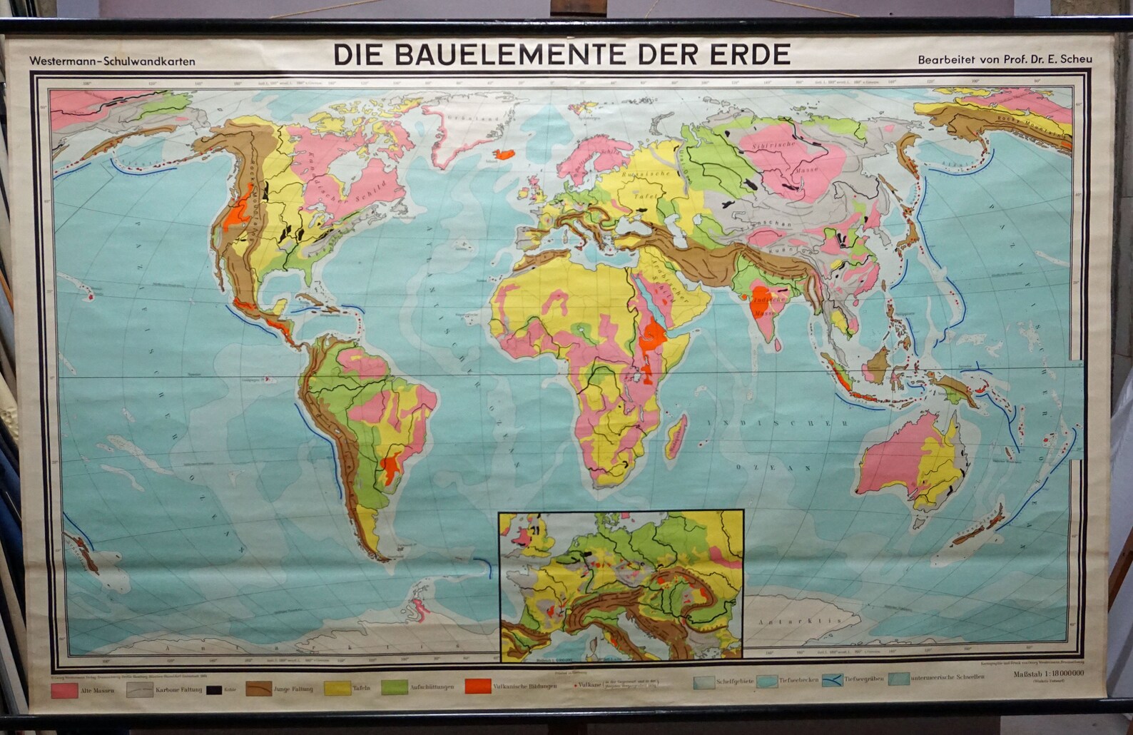 World Map Rollable Geology Wall Chart Building Components - Etsy