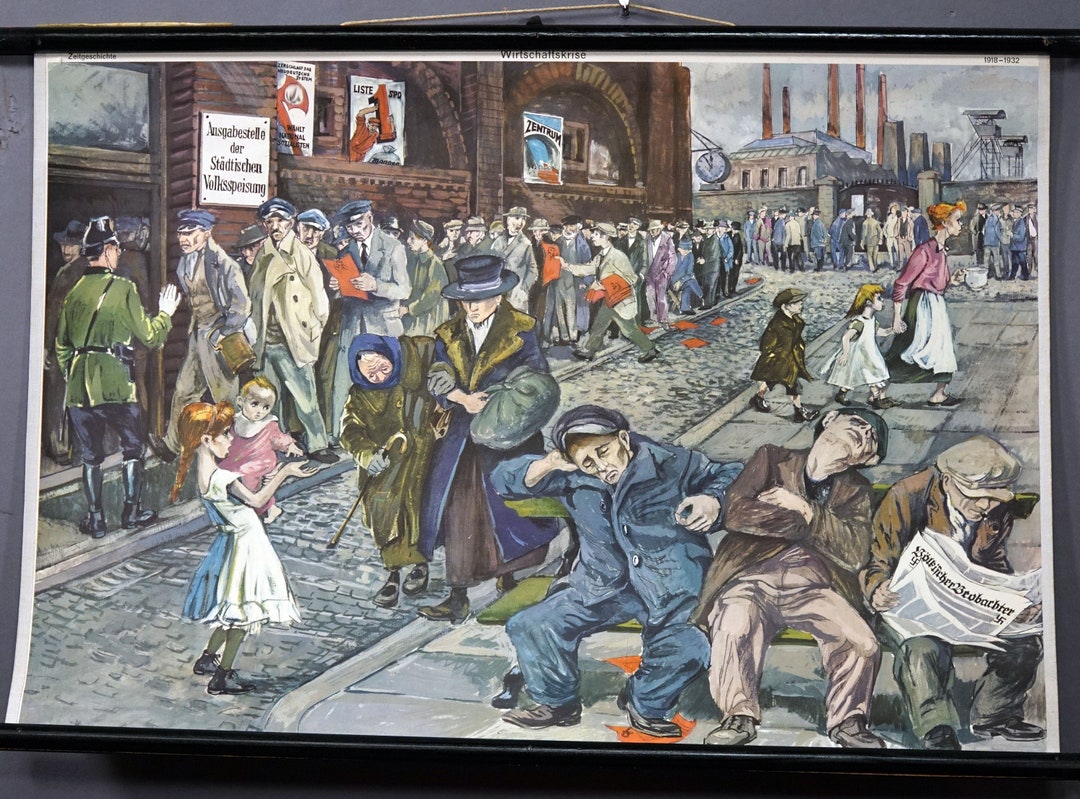 History Wall Chart Vintage Rollable Poster Economic Crisis - Etsy