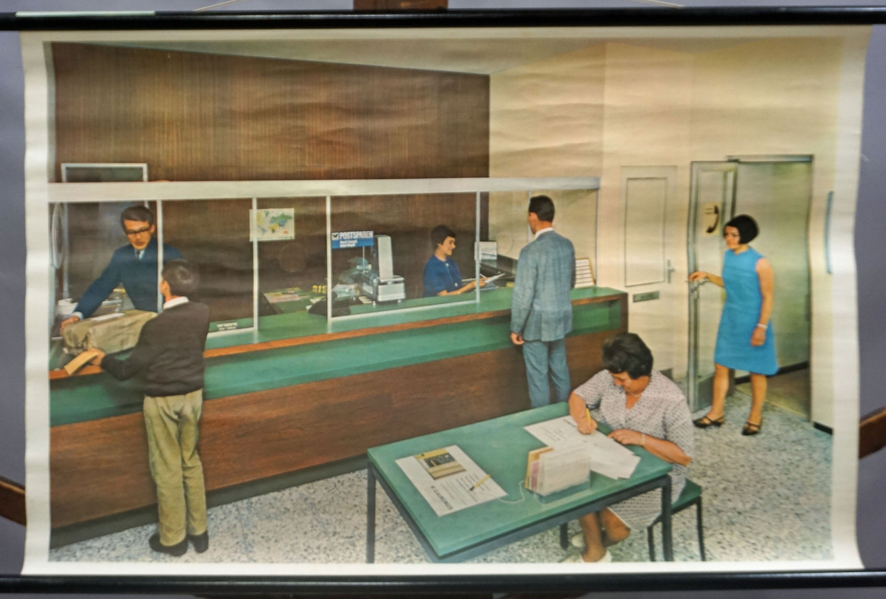 Vintage Wallchart Post Office Late 1960s Rollable Posterwall - Etsy
