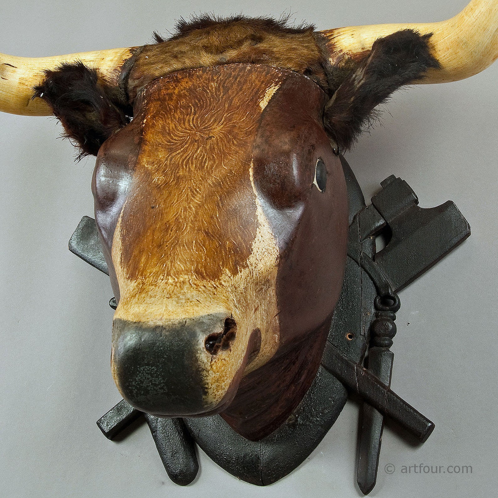 Very Large Wooden Carved Bull Head From a Butchery Ca. 1880 - Etsy