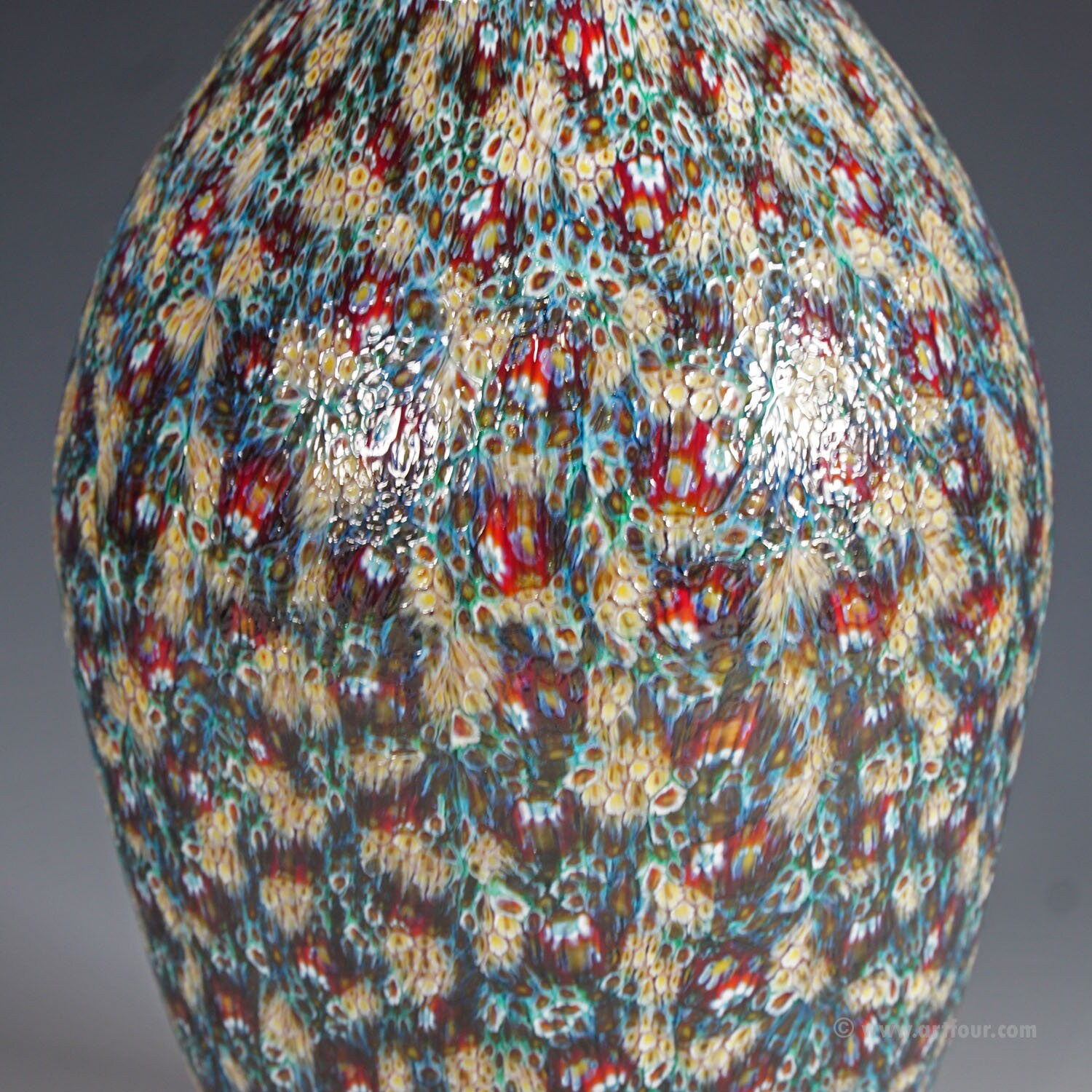 Vittorio Ferro Vase With Opaque Murrine Murano Ca. 2000s - Etsy