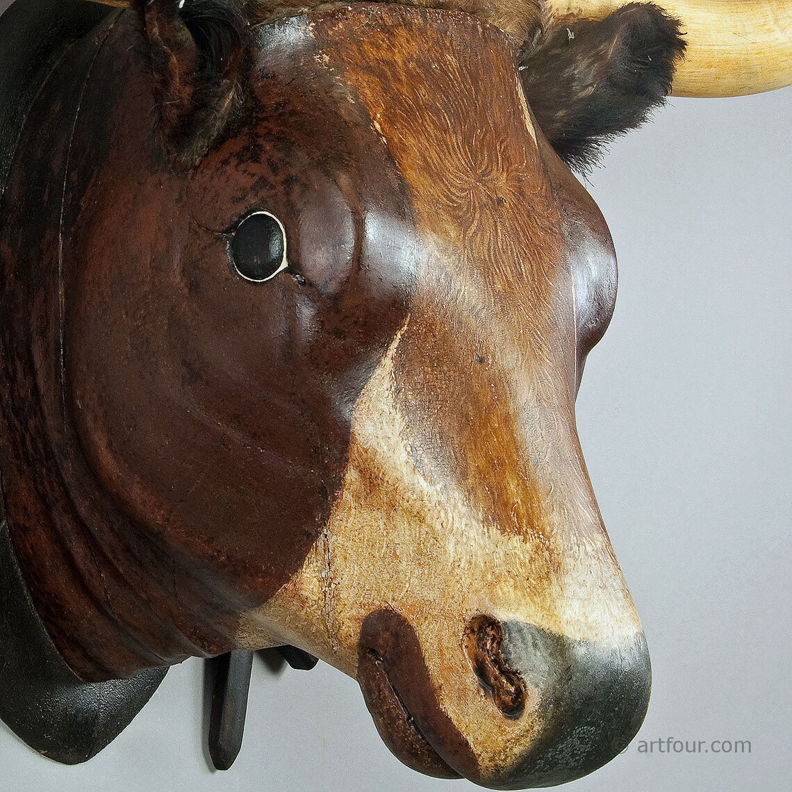 Very Large Wooden Carved Bull Head From a Butchery Ca. 1880 - Etsy
