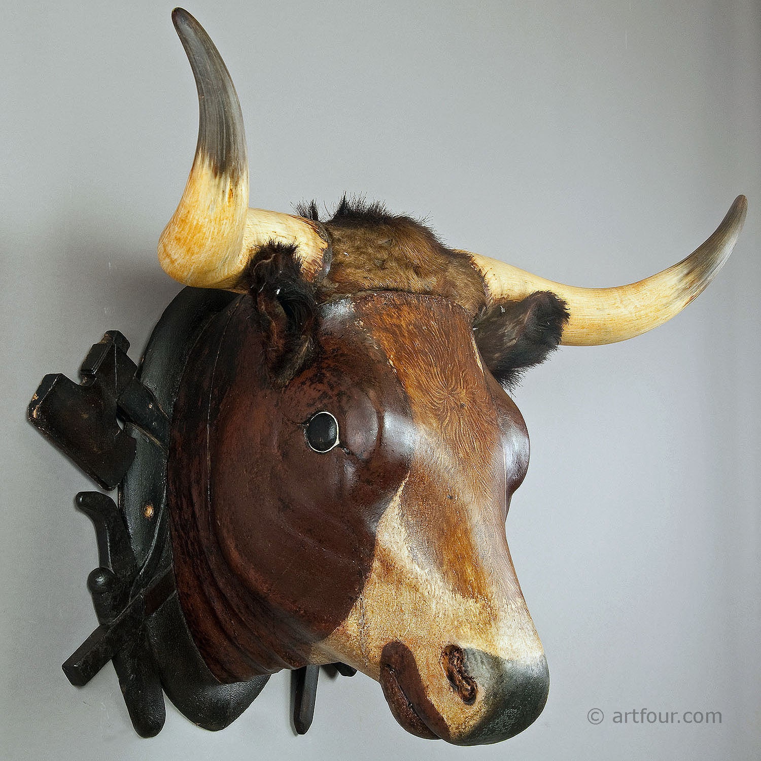 Very Large Wooden Carved Bull Head From a Butchery Ca. 1880 - Etsy