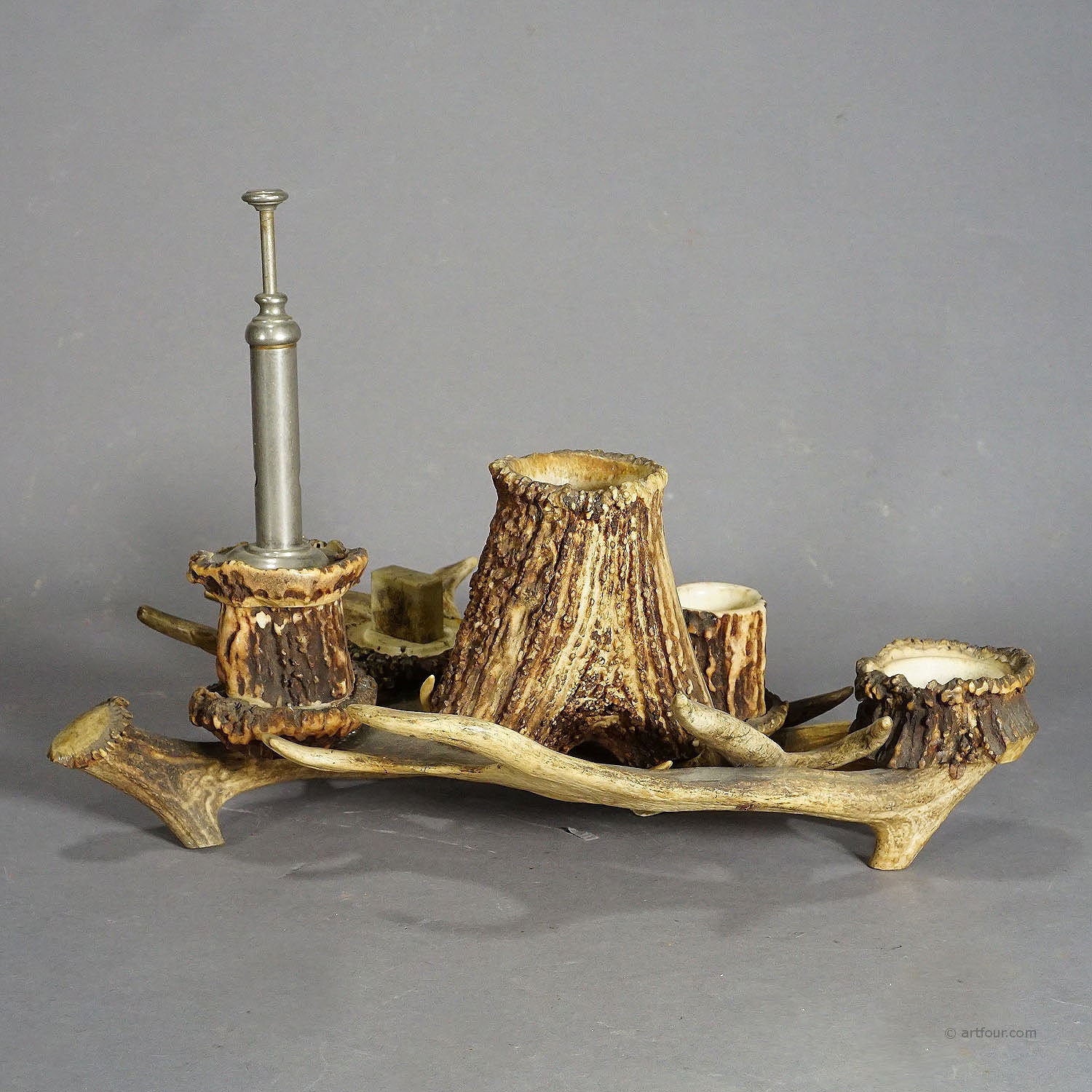 Antique Antler Smoking Desk Set Ca. 1900 - Etsy