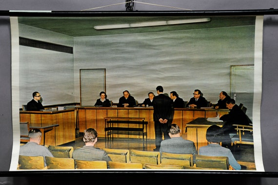 Vintage Picture Poster Wall Chart Law Attorney Defendant | Etsy