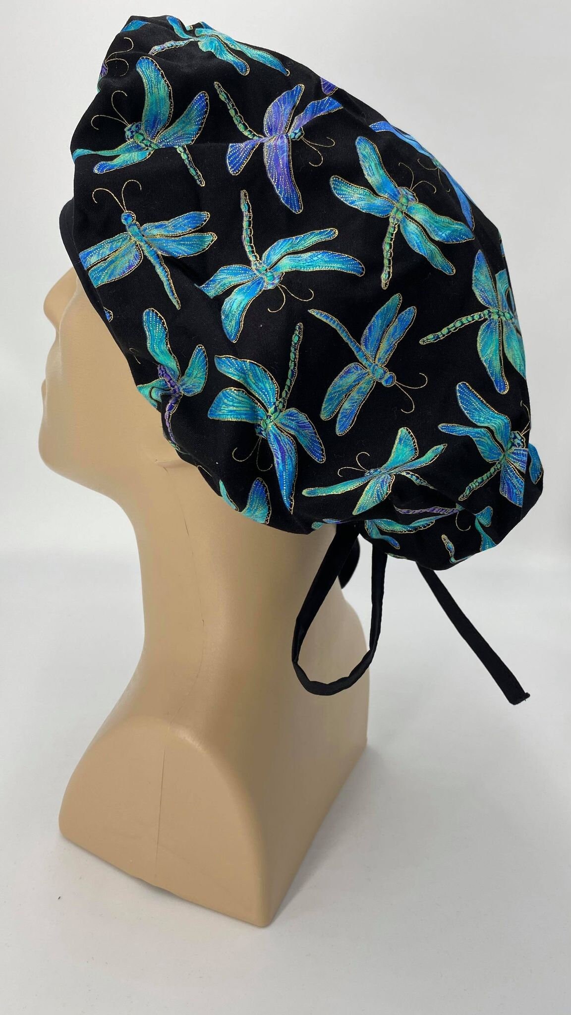 Nursing Cap Surgical Scrub Hat Dragonfly Long Hair Ponytail | Etsy