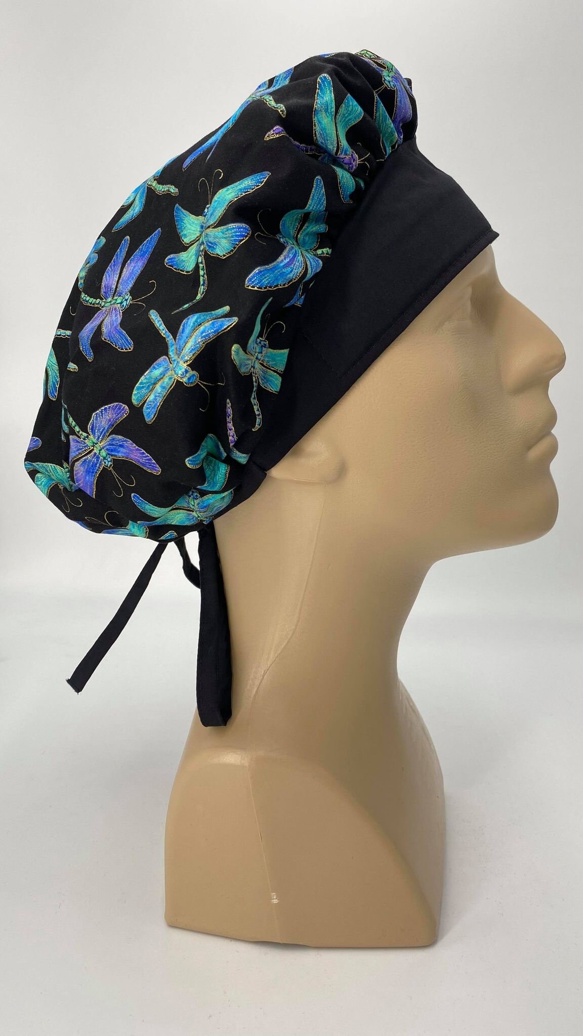 Nursing Cap Surgical Scrub Hat Dragonfly Long Hair Ponytail | Etsy