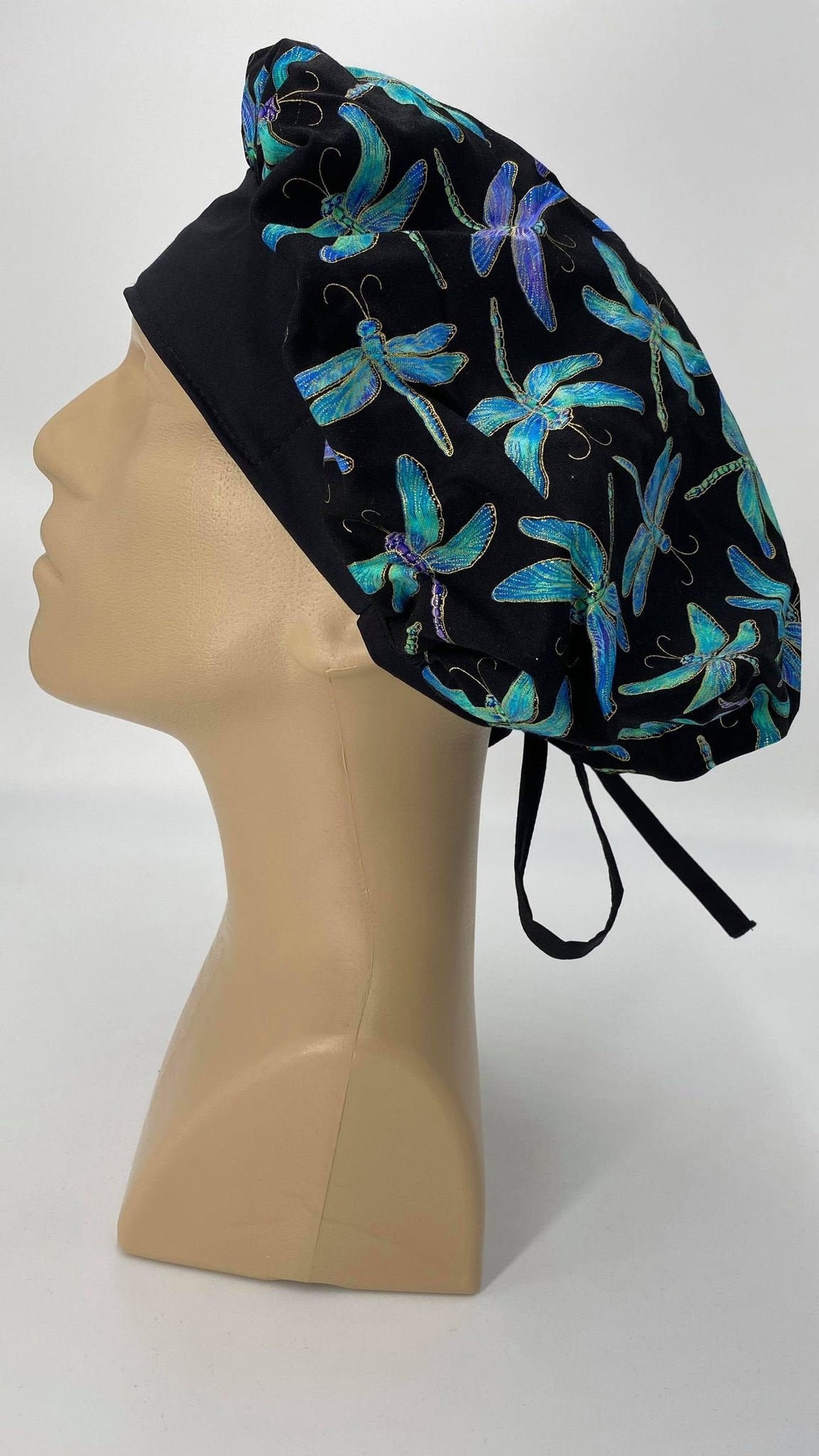 Nursing Cap Surgical Scrub Hat, Dragonfly, Long Hair Ponytail, Gift for ...