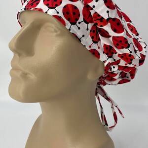 Ladybug Surgical Scrub Hat: Cotton Nursing Cap for Ponytail - Etsy