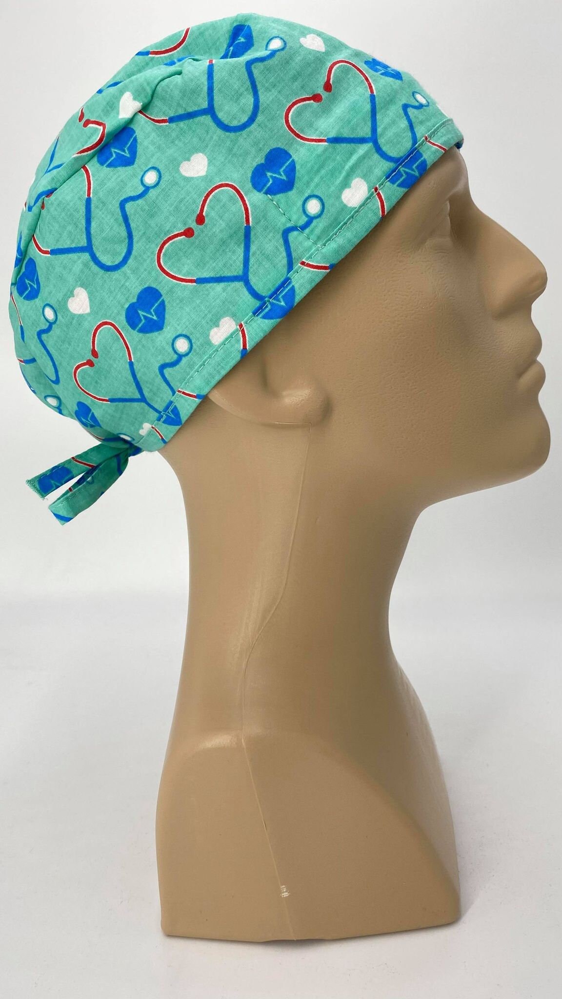 Scrub Hat EKG Hearts Nursing Cap Gift for Doctor Cardiologist | Etsy