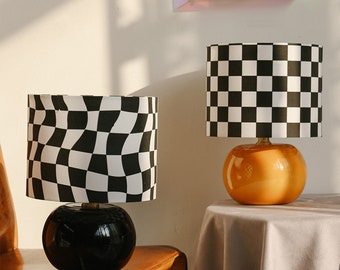 Checkered Table Lamp - Etsy