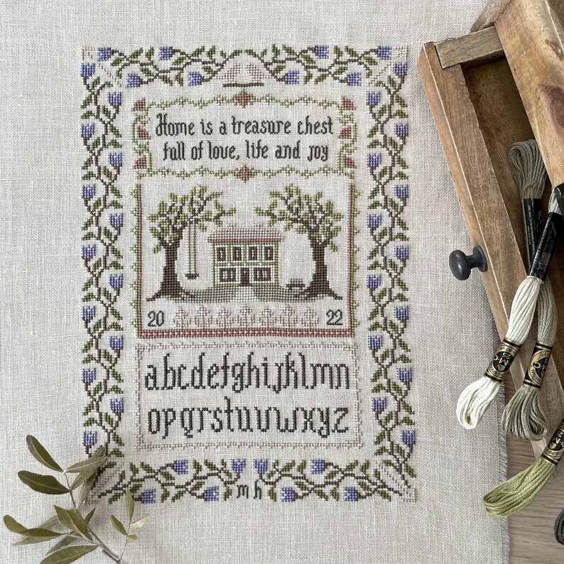 Home Sampler Cross Stitch PDF Pattern, Instant Download PDF - Etsy