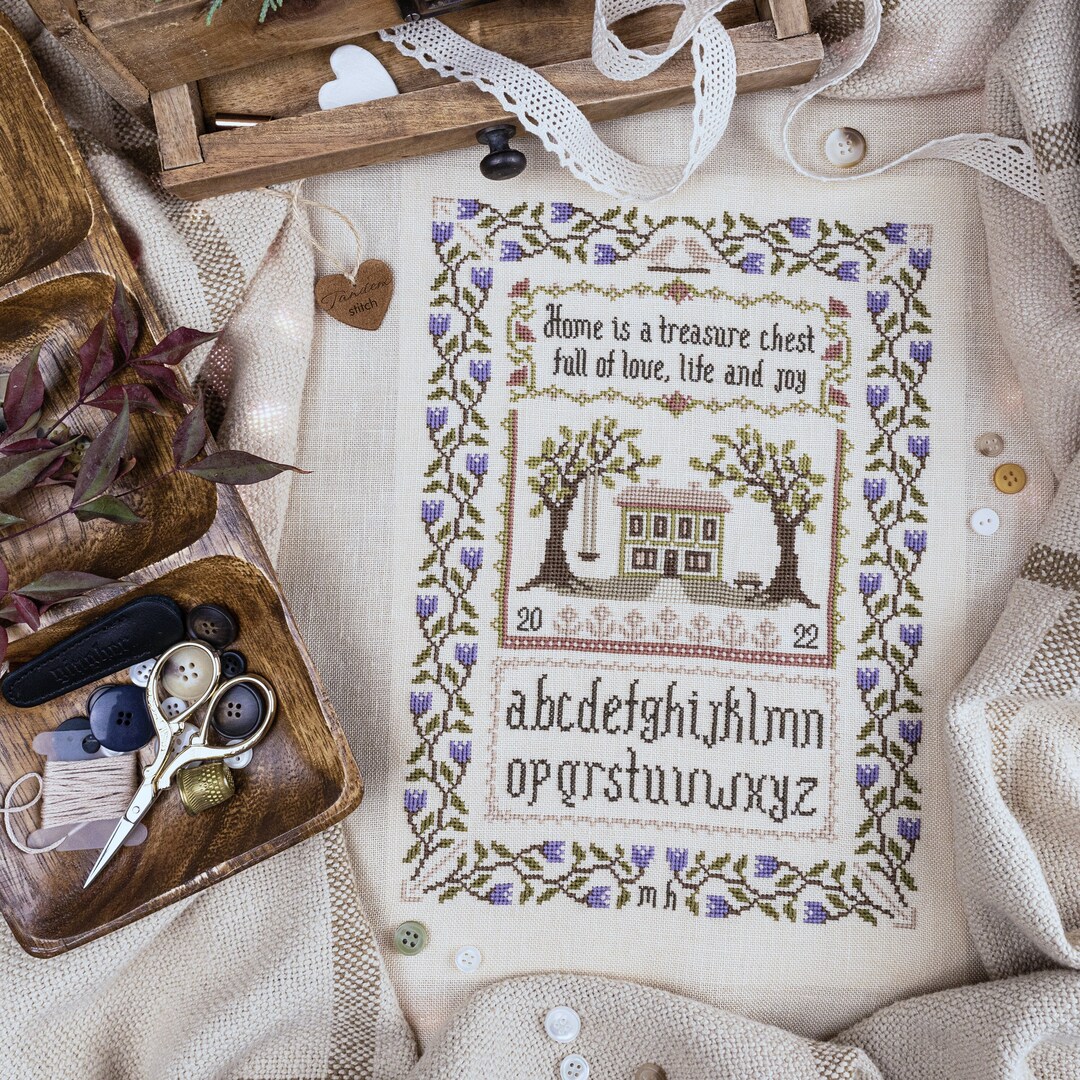 Home Sampler Cross Stitch PDF Pattern, Instant Download PDF - Etsy
