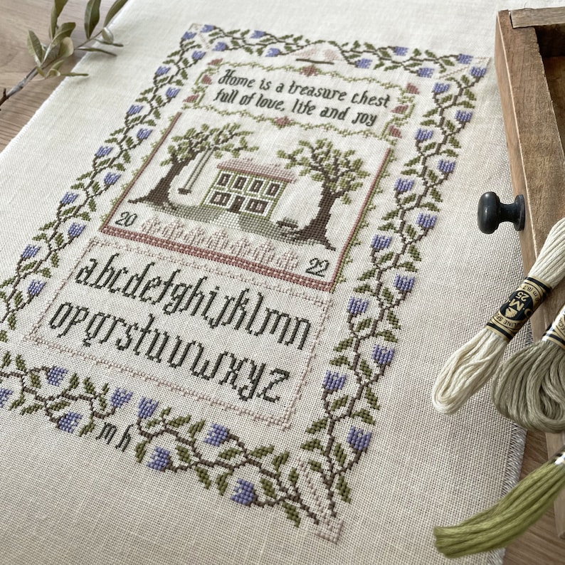 Home Sampler Cross Stitch PDF Pattern, Instant Download PDF - Etsy