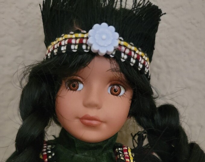 Vintage Native American Porcelain Girl Doll - Elizabeth Collection - Etsy