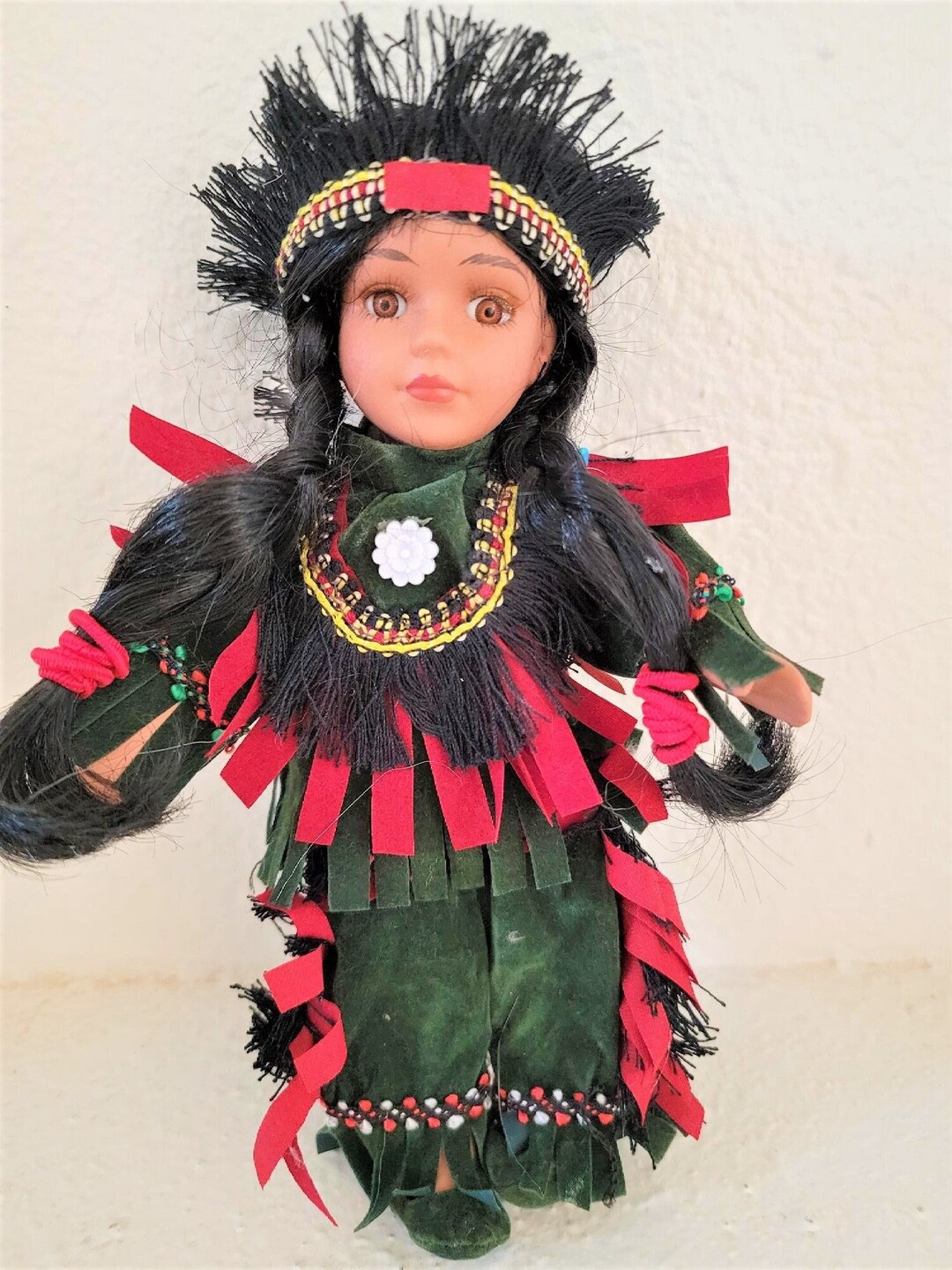 Vintage Native American Porcelain Girl Doll - Elizabeth Collection - 8 ...