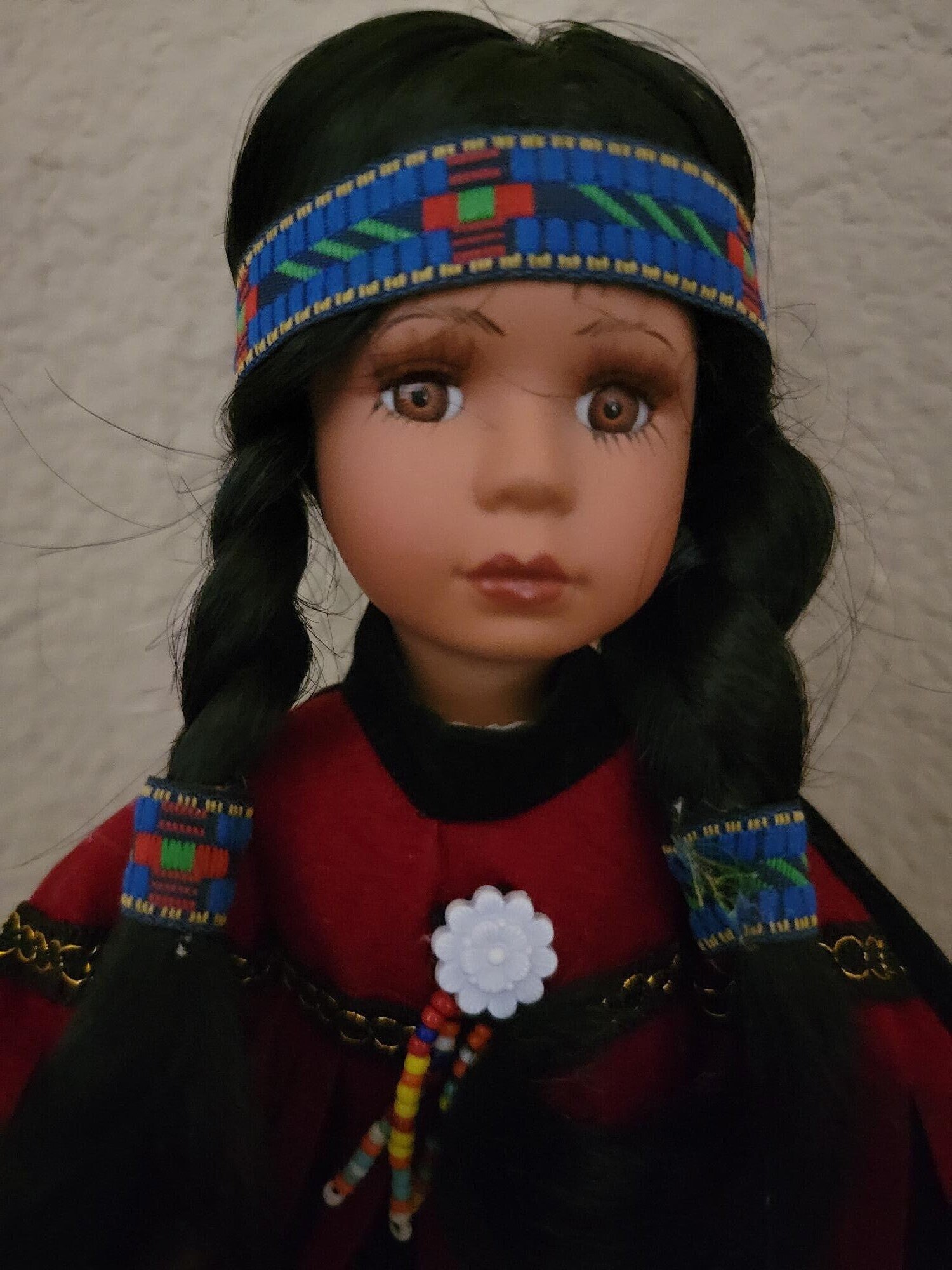 Native American Porcelain Girl Doll Elizabeth Collection - Etsy