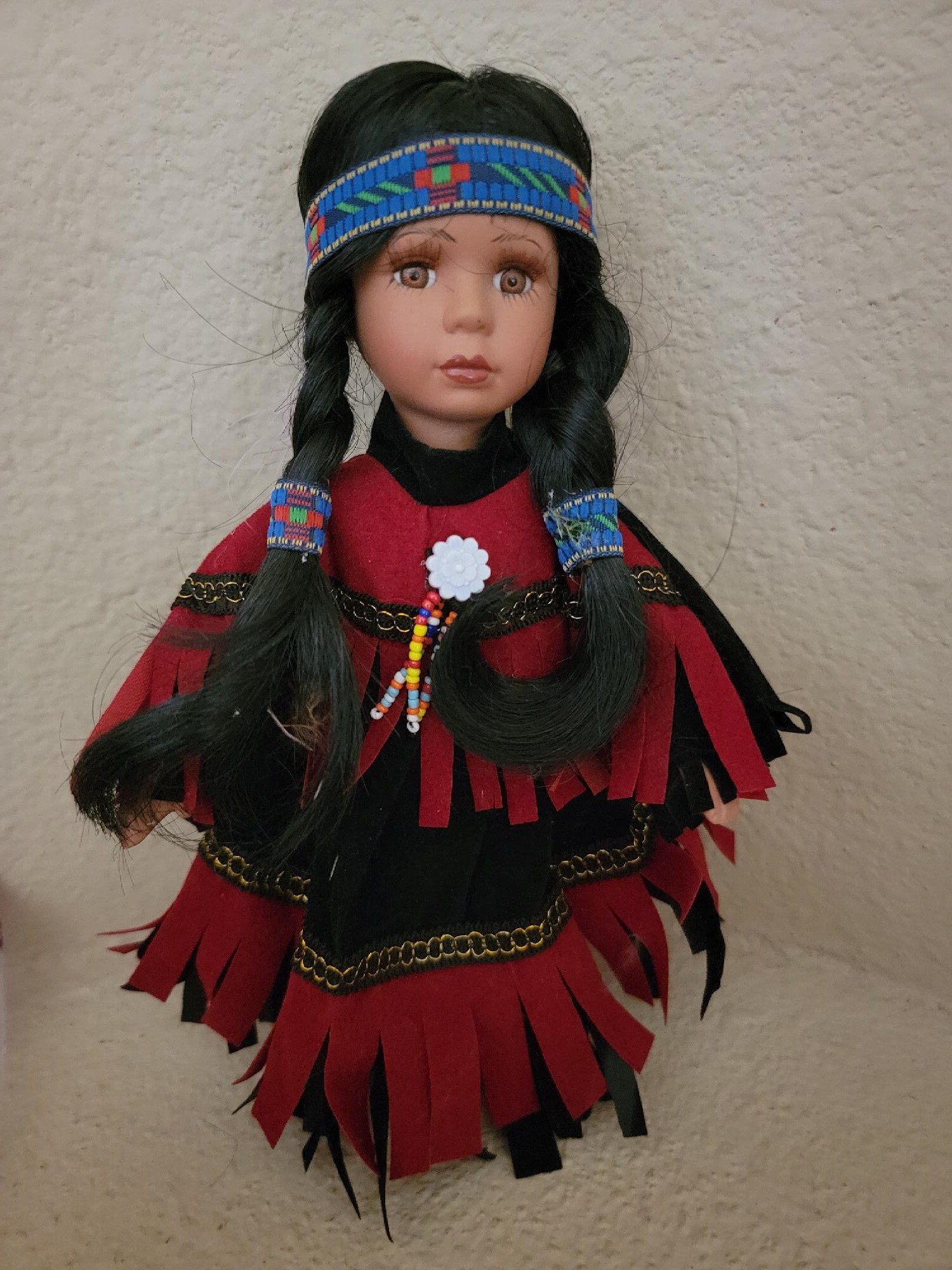 Native American Porcelain Girl Doll Elizabeth Collection - Etsy
