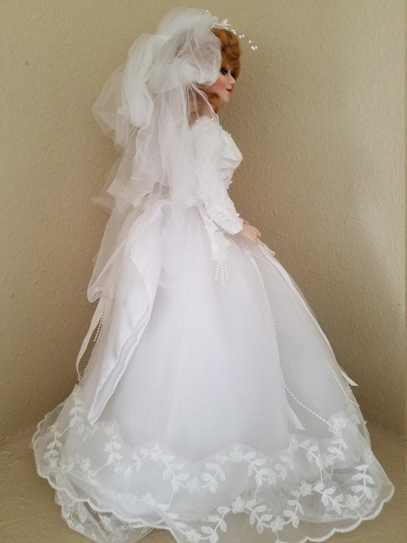 Vintage Collectible, Poseable, Porcelain Bride Doll - Etsy