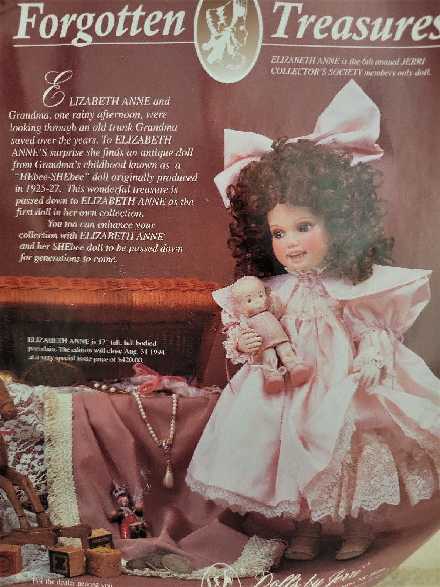 Elizabeth Anne by Doll Artist Jerri Mcloud Vintage 1994 - Etsy