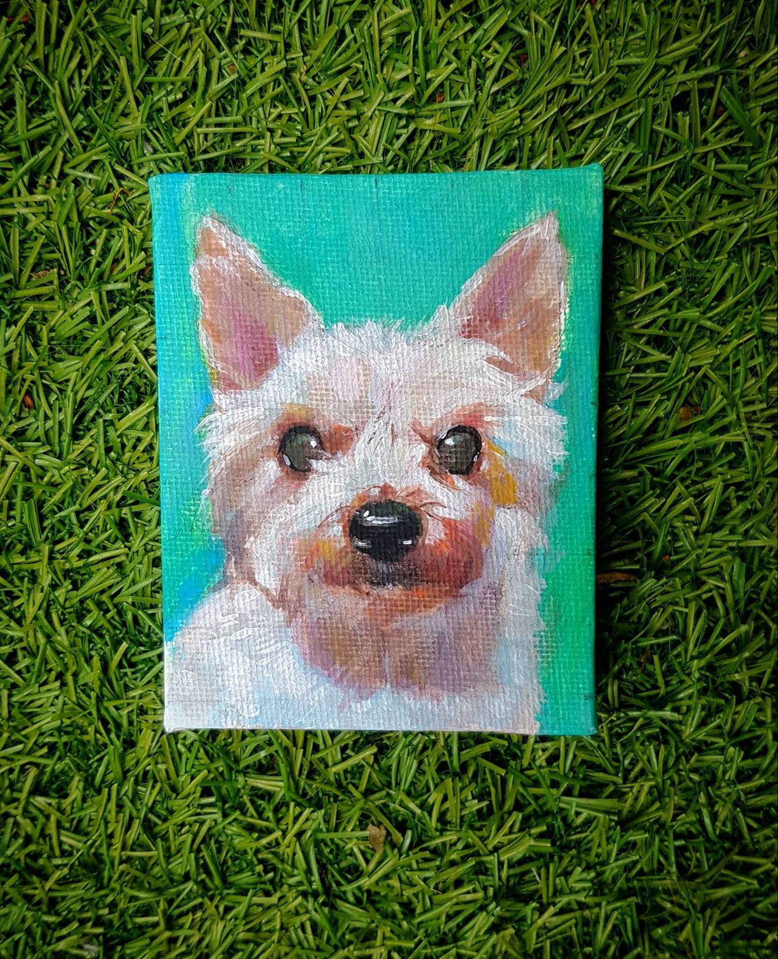 Small Hand Painted Mini Pet Animal Portraits Custom Dog Horse - Etsy UK