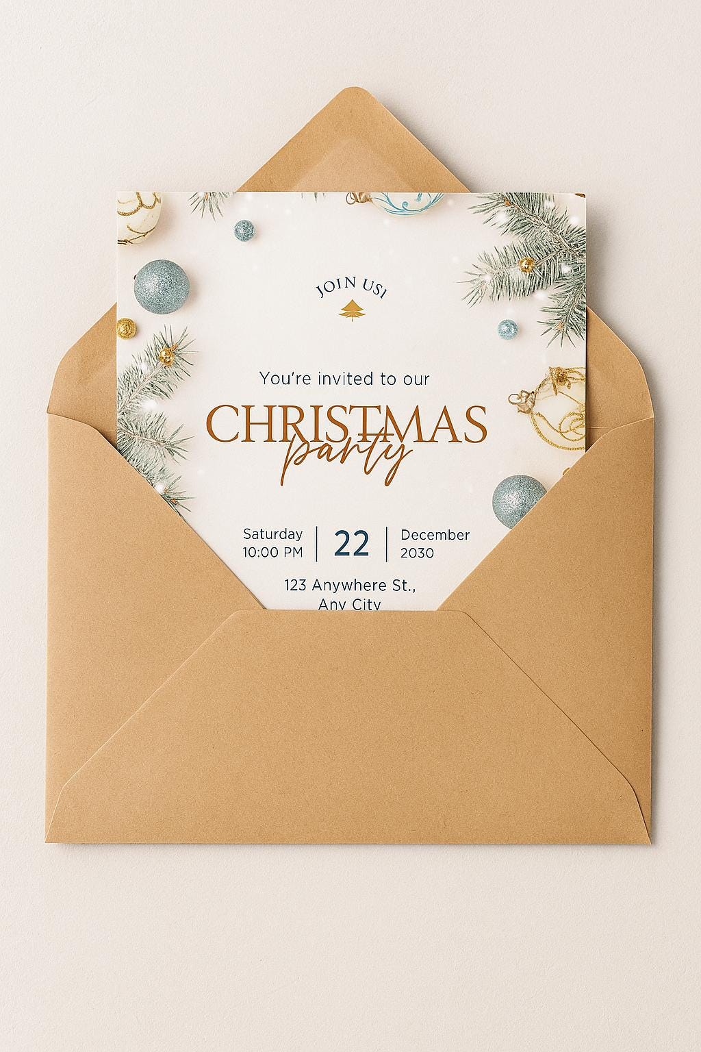 Holiday Party Invitation | Editable Christmas Invite Canva Template ...