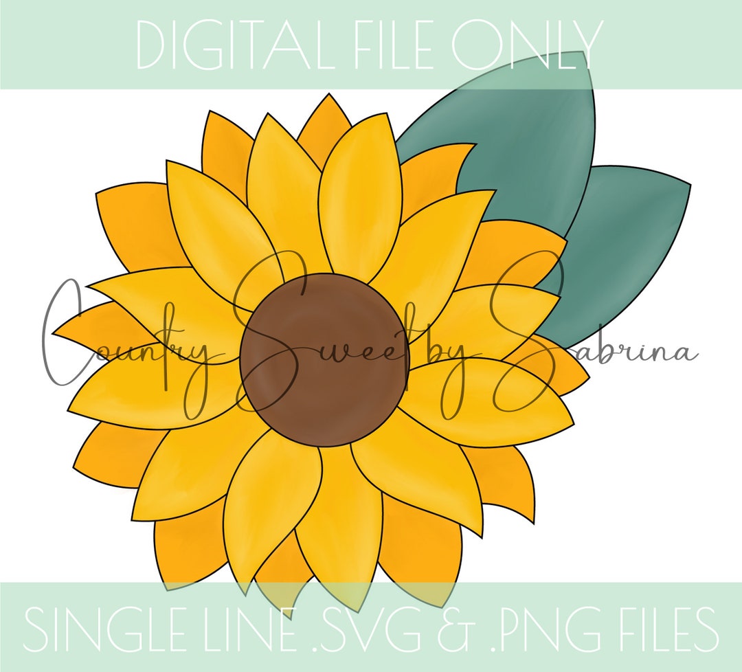 Single Line, Laser Template, Sunflower Laser SVG, Sunflower Laser File ...