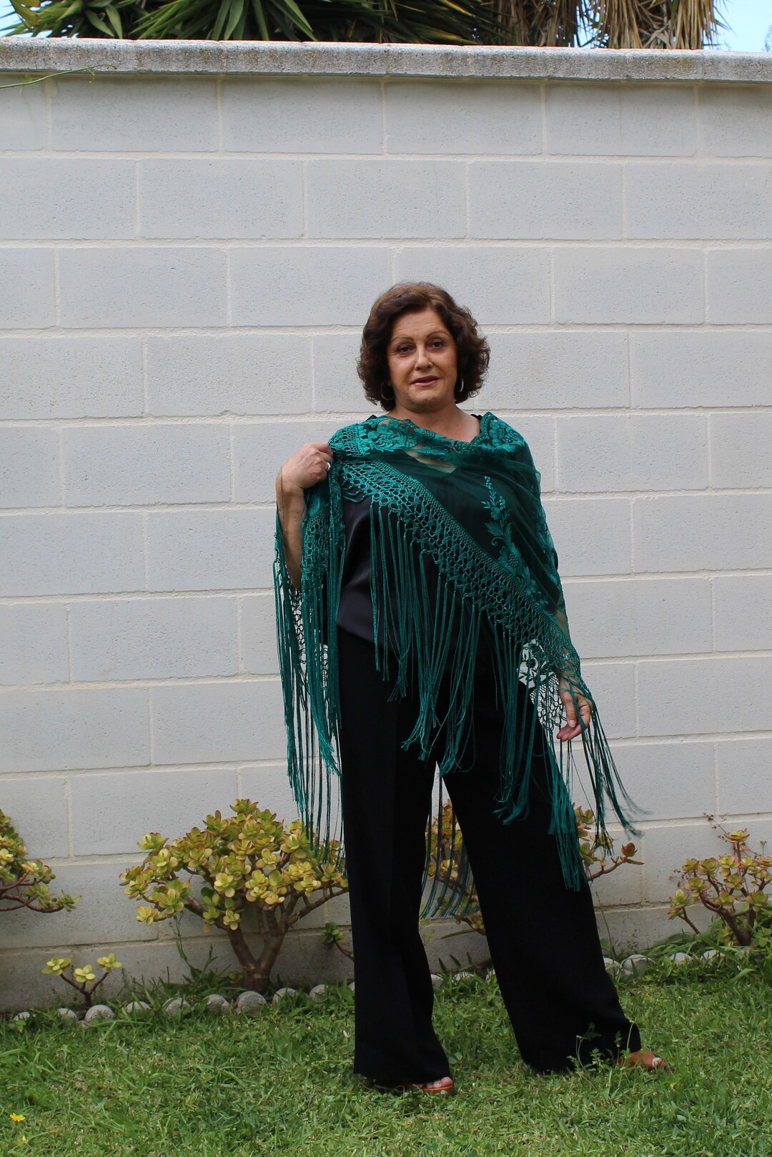 Handmade for Weddings and Events Long Shawl"chal"in Embroidered in ...