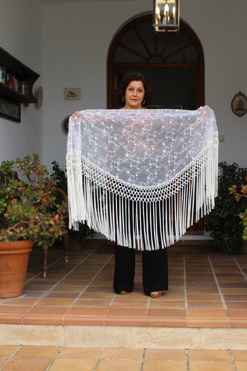 Handmade Spanish Flamenco shawl-picoin - Etsy