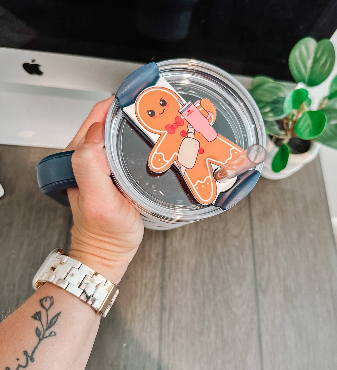 Gingerbread Stanley Cup Topper Christmas Topper Stanley - Etsy