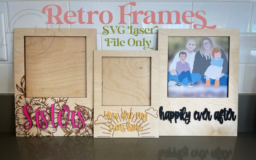 Retro Frame Bundle SVG Laser File - Etsy