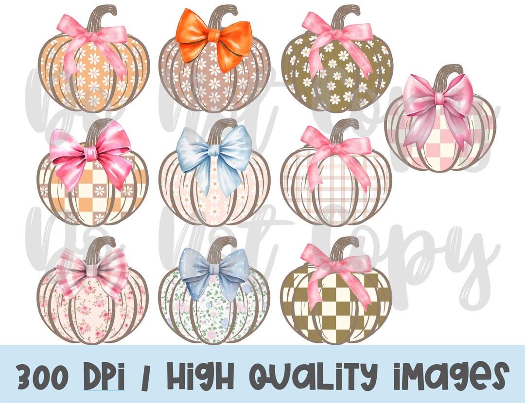 Coquette Pumpkin Bundle/ PNG / Coquette PNG / 300dpi - Etsy