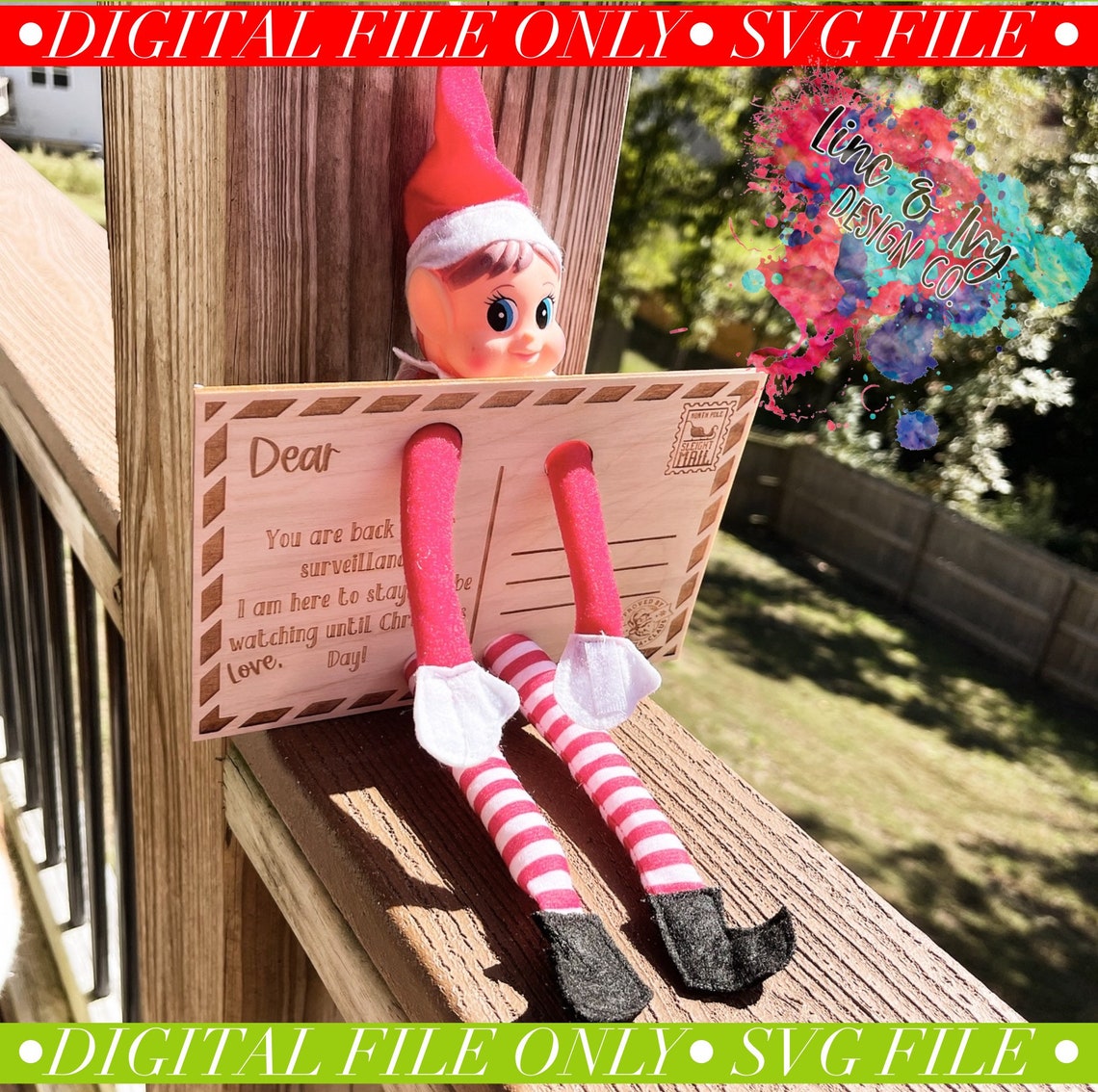 Wooden Elf Postcard SVG - Etsy
