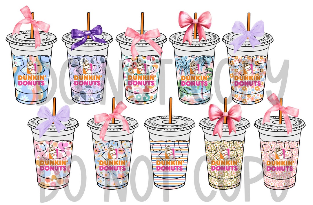 Floral Iced Dd Coffee Bundle PNG / Coquette Soda PNG / Coquette Bow PNG ...