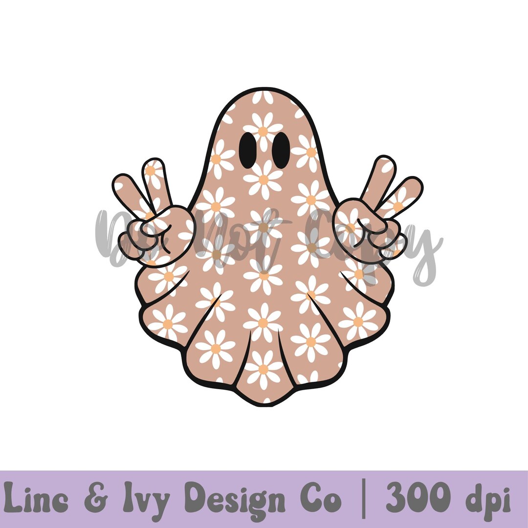 Mauve Daisy Fall Girlie Ghost PNG / Coquette PNG / 300dpi - Etsy