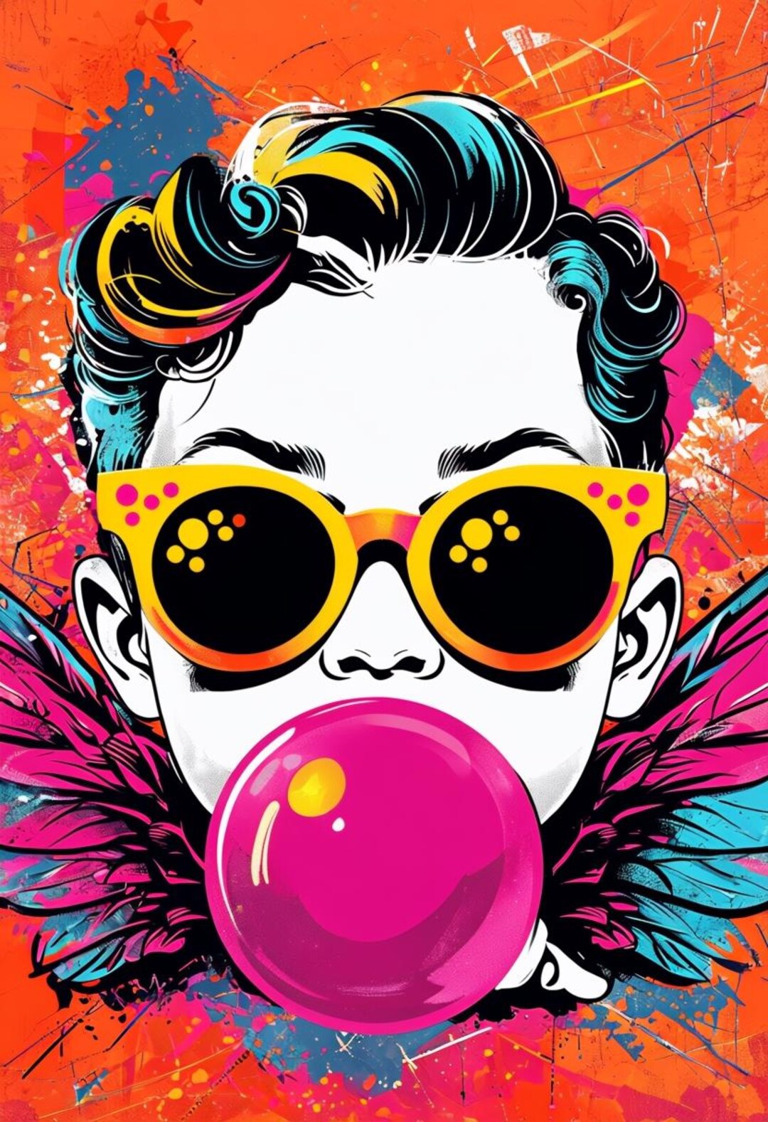 Valentine Cupid Pop Art, Cupid, Valentine, Bubble Gum, Pop Art, Cute ...