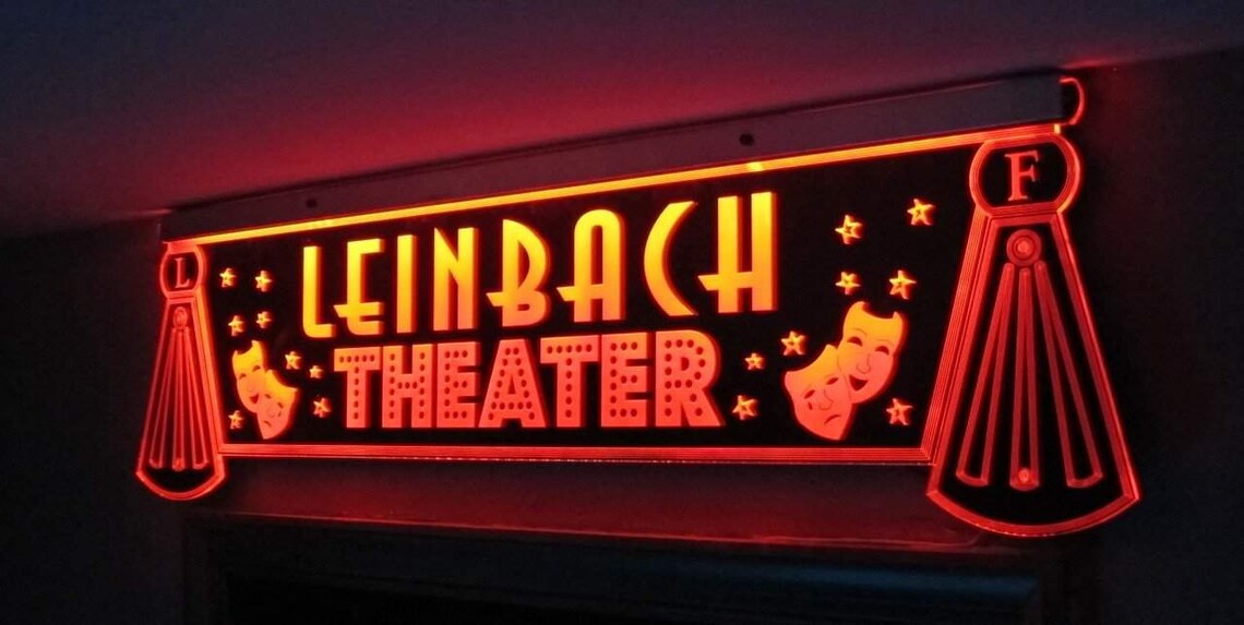 Personalized LED Sign Customized LED Sign LED Home Theater | Etsy
