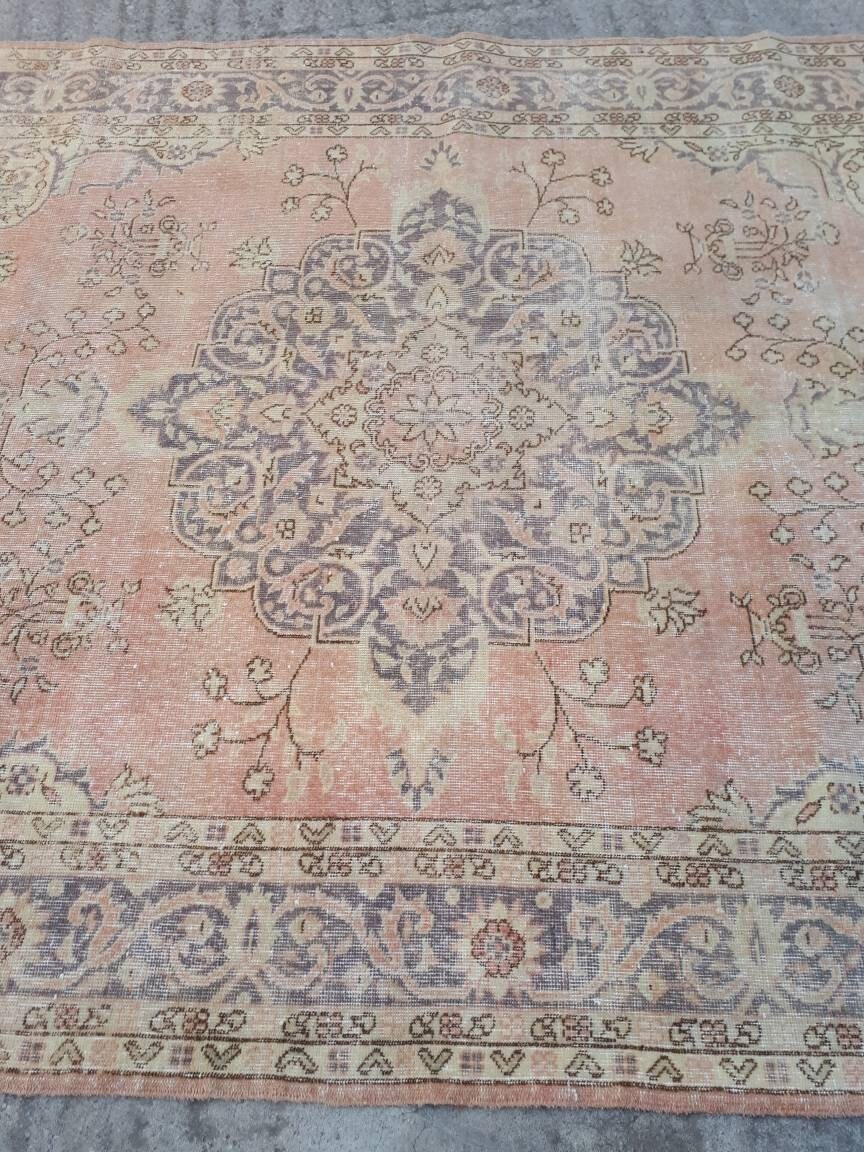 Saloon Rug / Oushak Rug / Turkish Rug / Vintage Rug / | Etsy