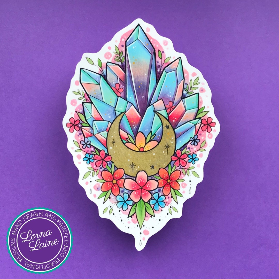 Crystal Vinyl Sticker Laptop Stickers Tattoo Print Student - Etsy