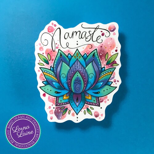 Namaste Vinyl Sticker Lotus Tattoo Sticker Laptop Stickers - Etsy UK