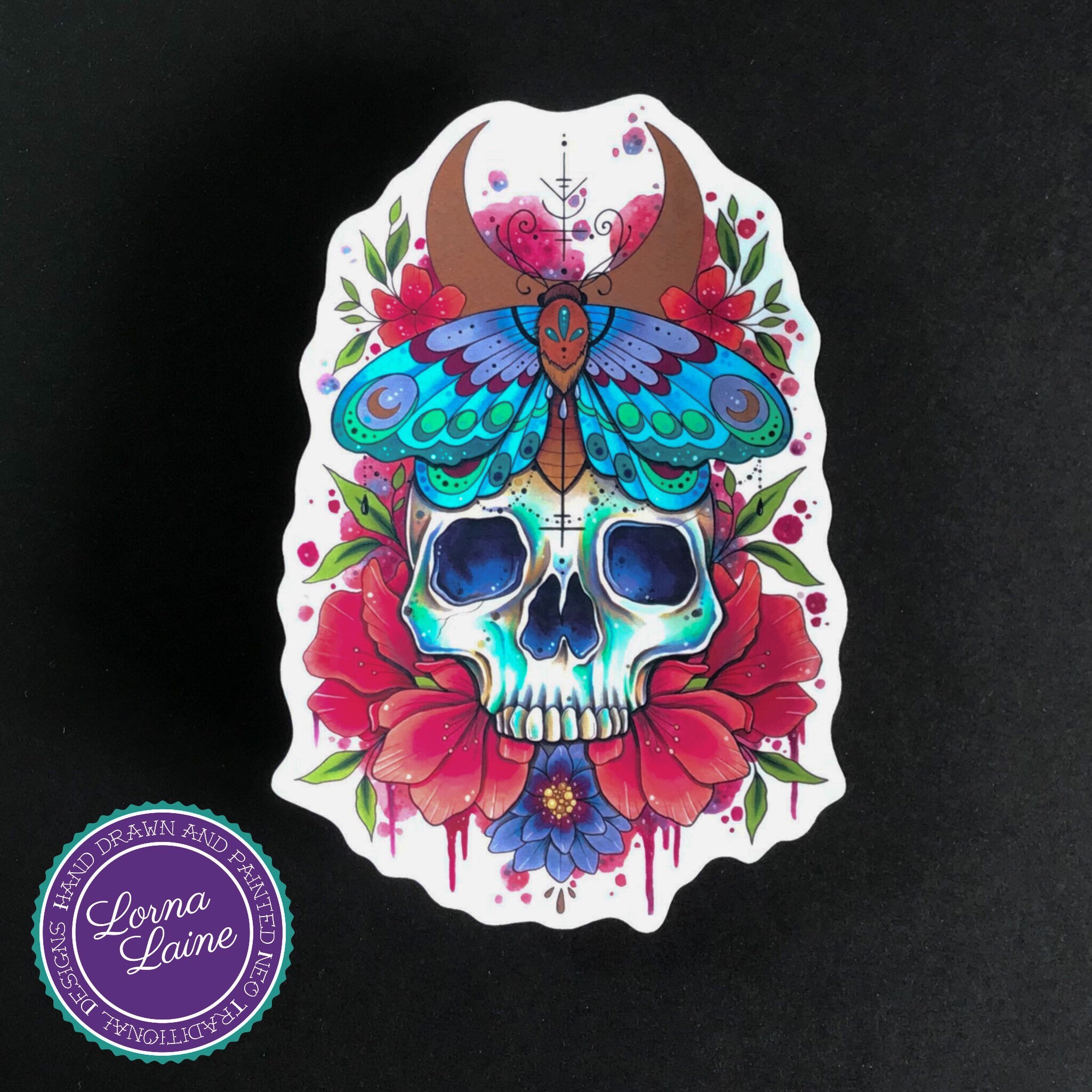 Skull Vinyl Sticker Vinyl Decal Student Gift Laptop | Etsy