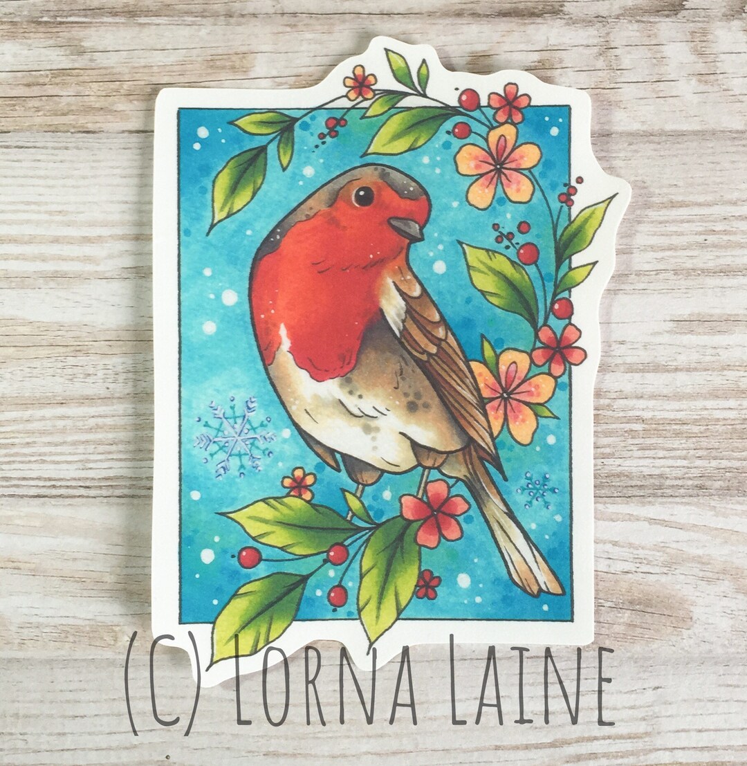 Robin Vinyl Sticker Laptop Sticker Tattoo Print Sticker - Etsy UK