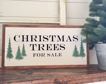 Christmas tree sign | Etsy