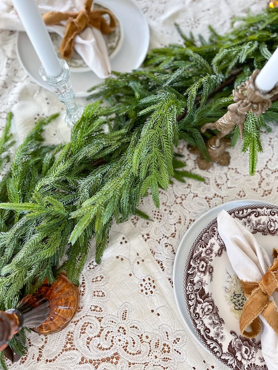 Faux Real Touch Norfolk Pine Garland 60 Inches Mantle Garland Christmas Garland Natural Garland Artificial Pine Garland Etsy UK