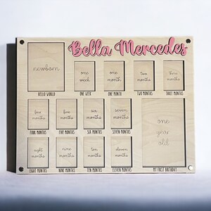 My First Year, Baby Monthly Photo Picture Frame, Newborn Picture Frame ...