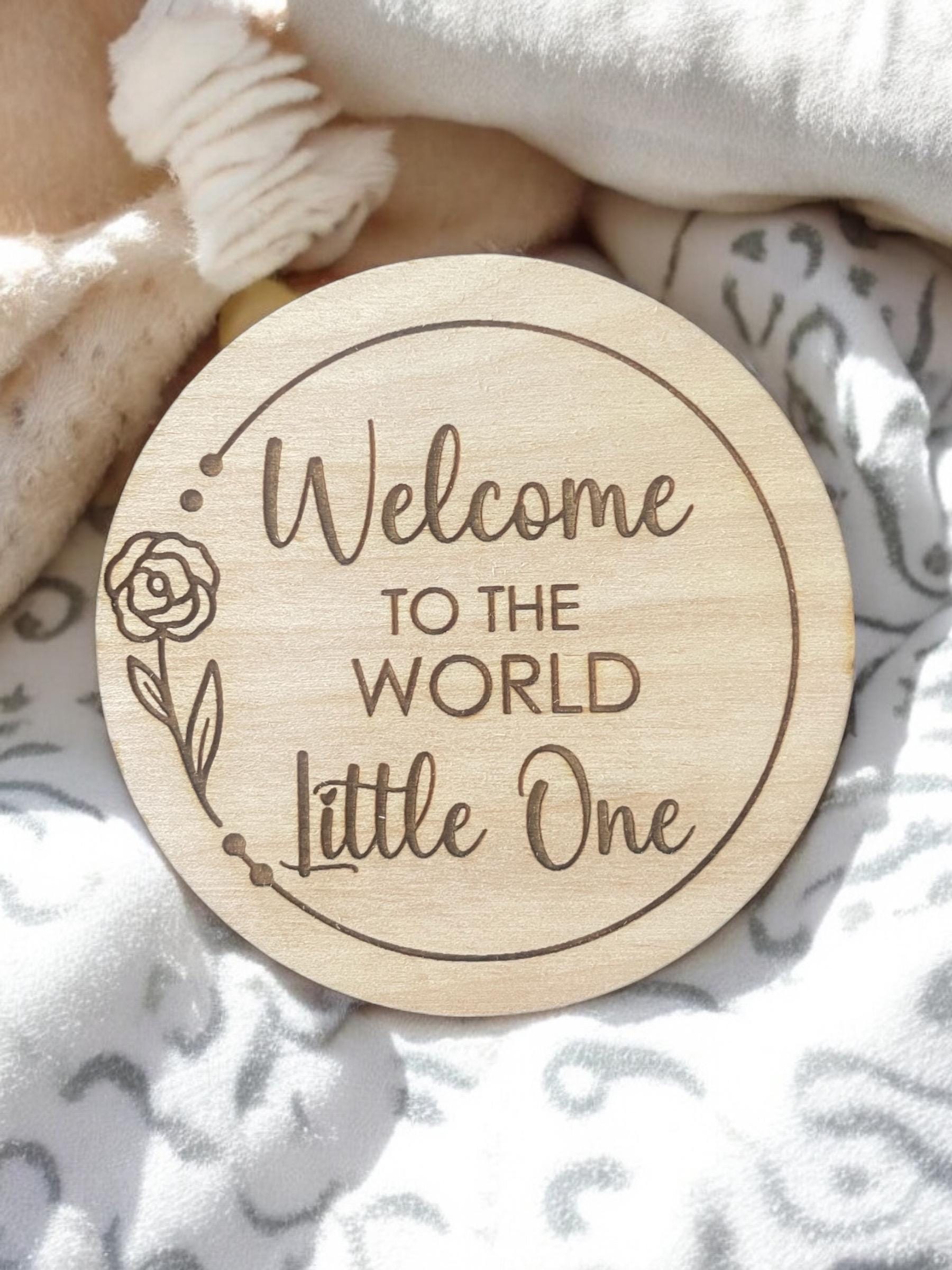 Engraved Wooden Baby Arrival Sign, Photo Prop - Etsy