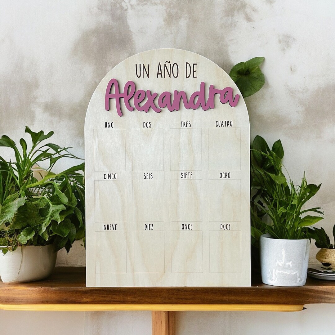 Spanish First Year Birthday Board, Un Año De, My First Year, Gender ...